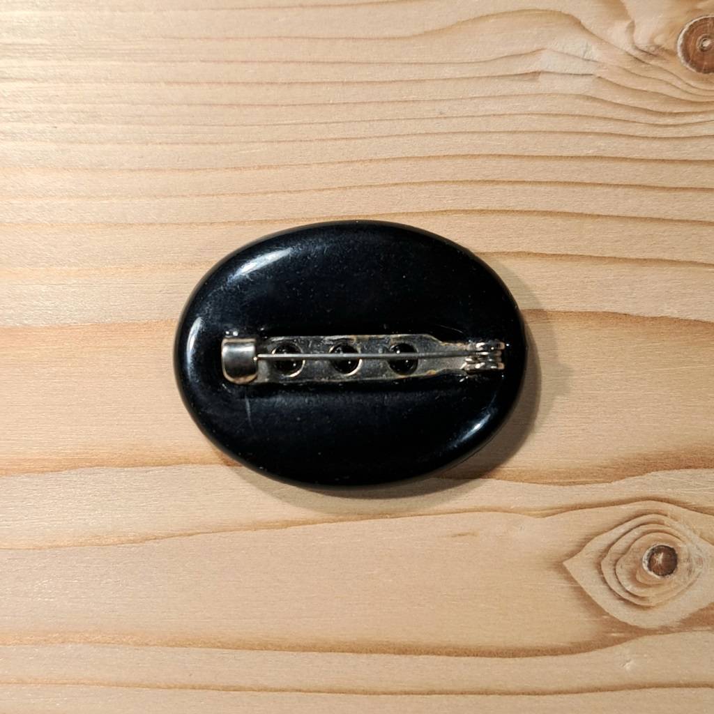 Celtic Knot – Vintage resin brooch pin – Rainbow Badges